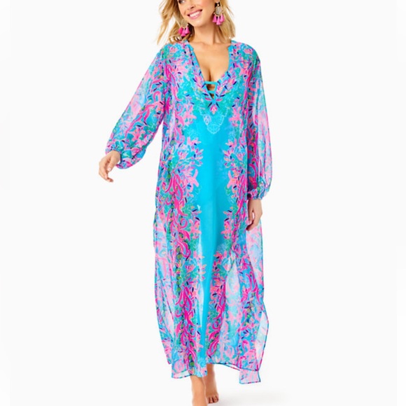 Lilly Pulitzer | Swim | Lilly Pulitzer Frey Long Sleeved Maxi Coverup ...